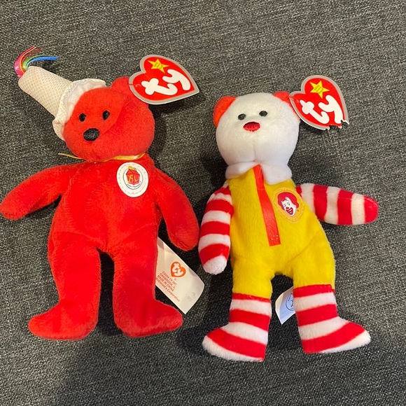 Ty | Toys | Ty Mcdonalds 25th Anniversary Bear And Ronald Mcdonald Bear ...